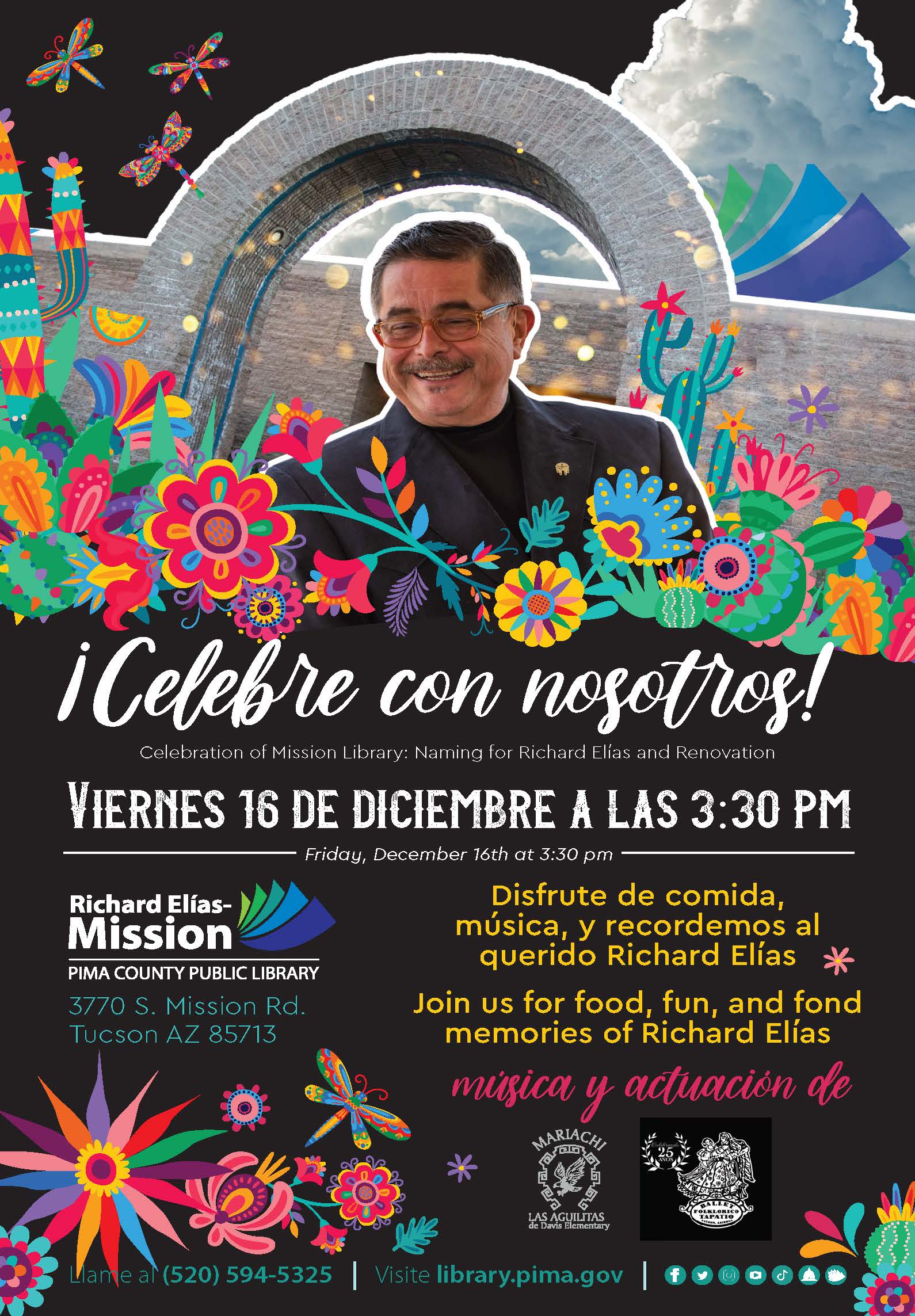 Come celebrate Richard Elías and the renaming/renovation of the Mission ...